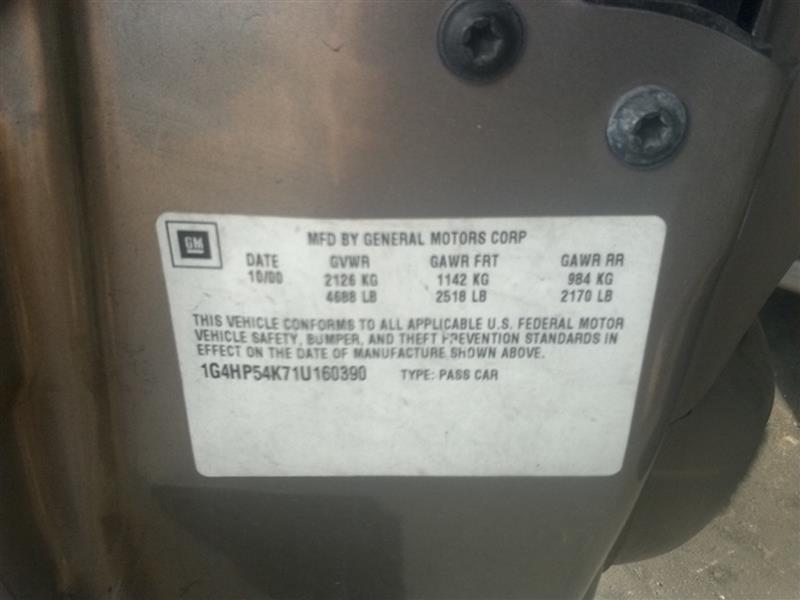 BUICK RIVIERA 1995 w/o supercharged option L. (front) Exhaust Manifold ...